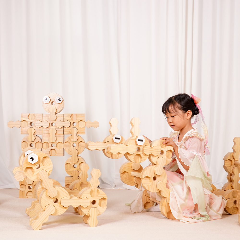 Ultimate Interlocking Wooden Blocks Set - 198pcs New Zealand Pine System